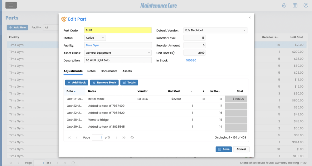 Parts & Inventory Management Software - Maintenance Care